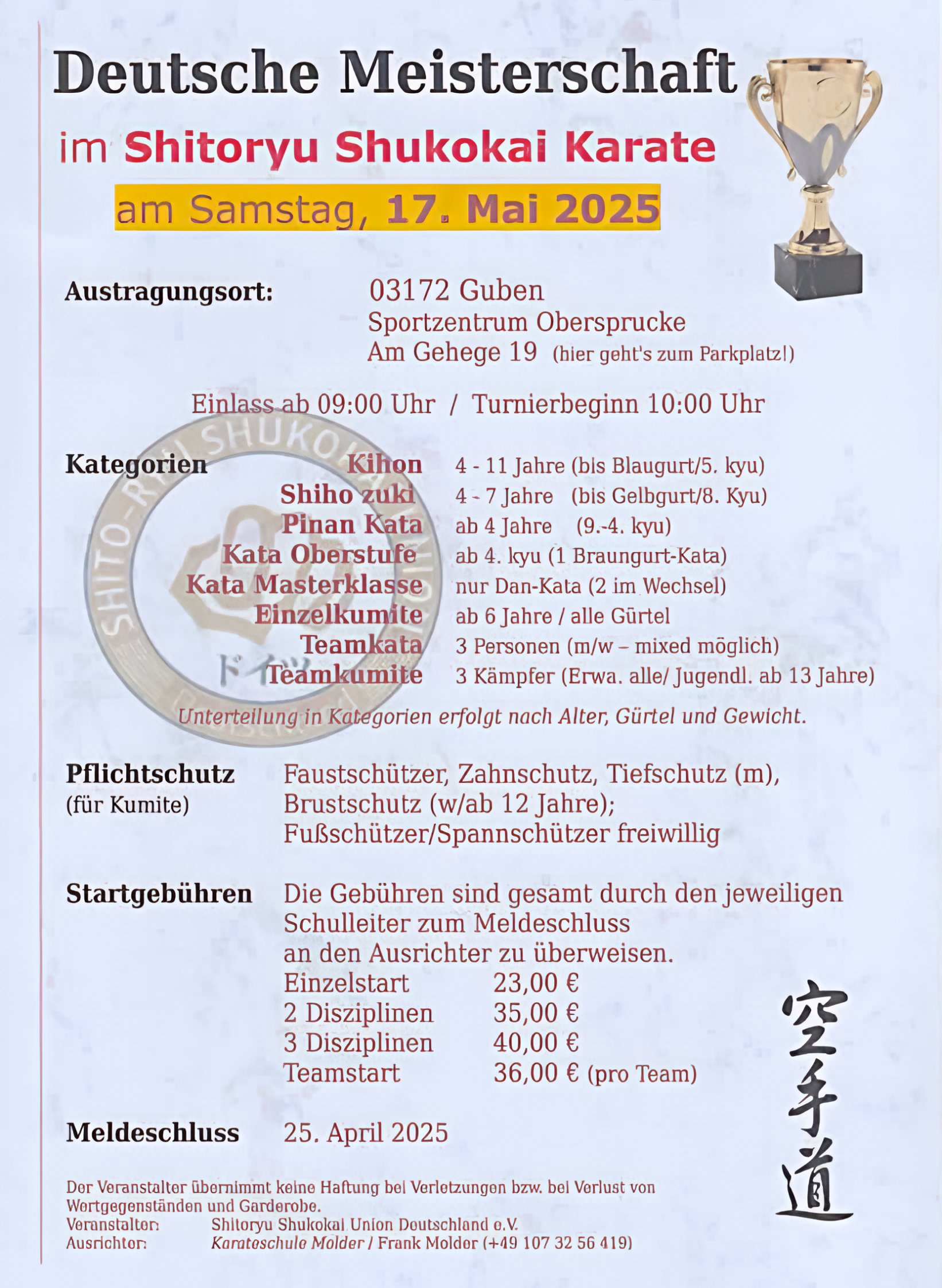 Deutsche Meisterschaft im Shito-ryu Shukokai Karate 2025 // Karate Buchin